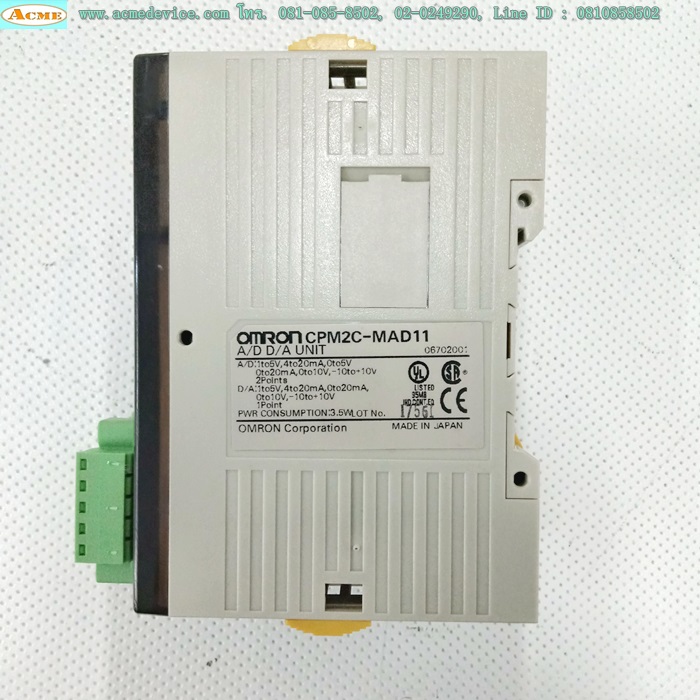 PLC Omron รุ่น CPM2C-MAD11, A/D, D/A Unit - แอคมี่ ดีไวซ์ มือสองราคาถูก,Inverter, PLC, Servo, DC ...