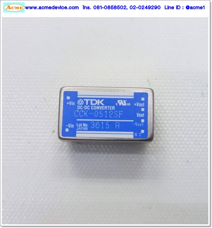 Converter TDK รุ่น CCK-0512SF, Input 5 Vdc, Output 12V 0.125A, 1.5W - แอคมี่ ดีไวซ์ มือสองราคา ...