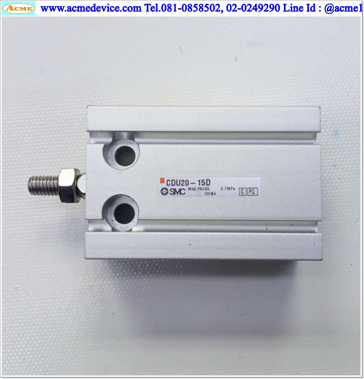 Air Cylinder SMC รุ่น CDU20-15D, Bore 20 mm., stroke 15 mm. - แอคมี่ ดีไวซ์ มือสองราคาถูก ...