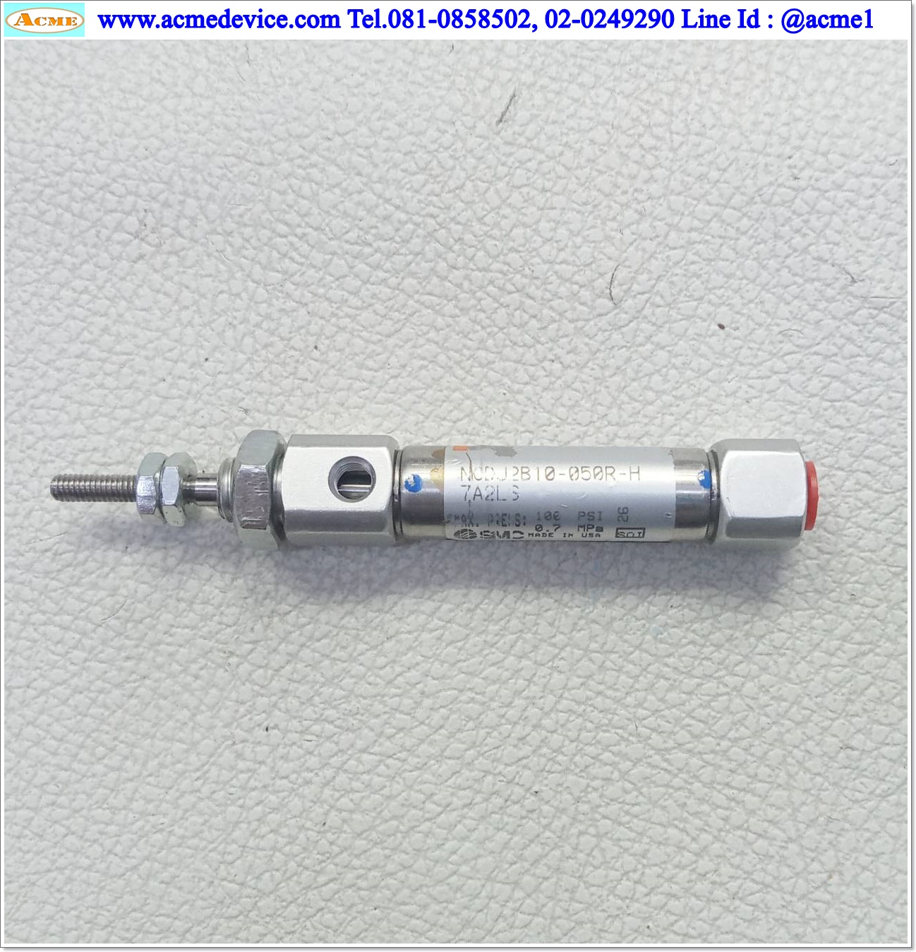Air Cylinder SMC รุ่น NCDJ2B10-050R-H7A2LS, Bore 3/8", Stroke 1/2" - แอคมี่ ดีไวซ์ มือสองราคาถูก ...