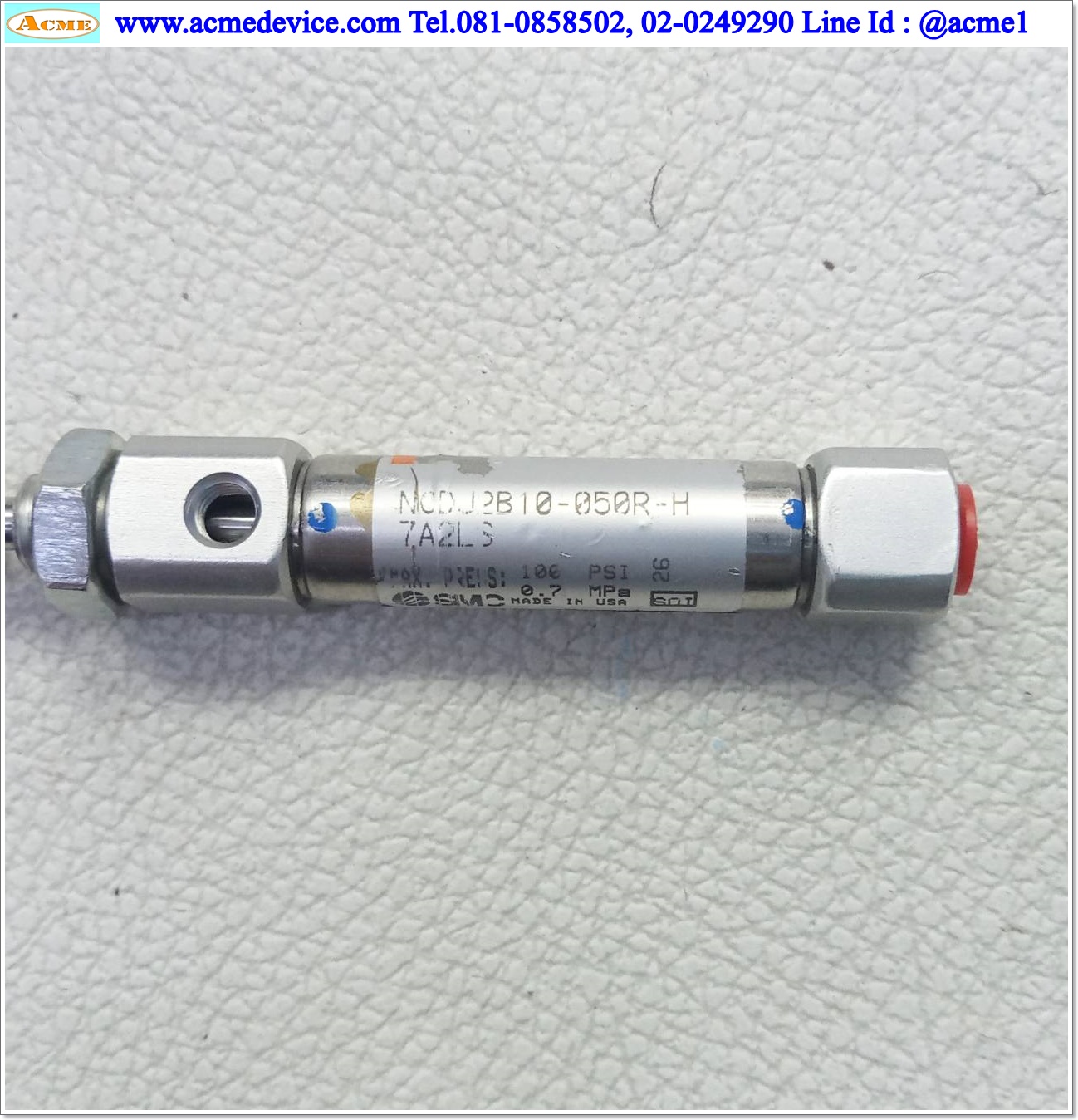 Air Cylinder SMC รุ่น NCDJ2B10-050R-H7A2LS, Bore 3/8", Stroke 1/2" - แอคมี่ ดีไวซ์ มือสองราคาถูก ...