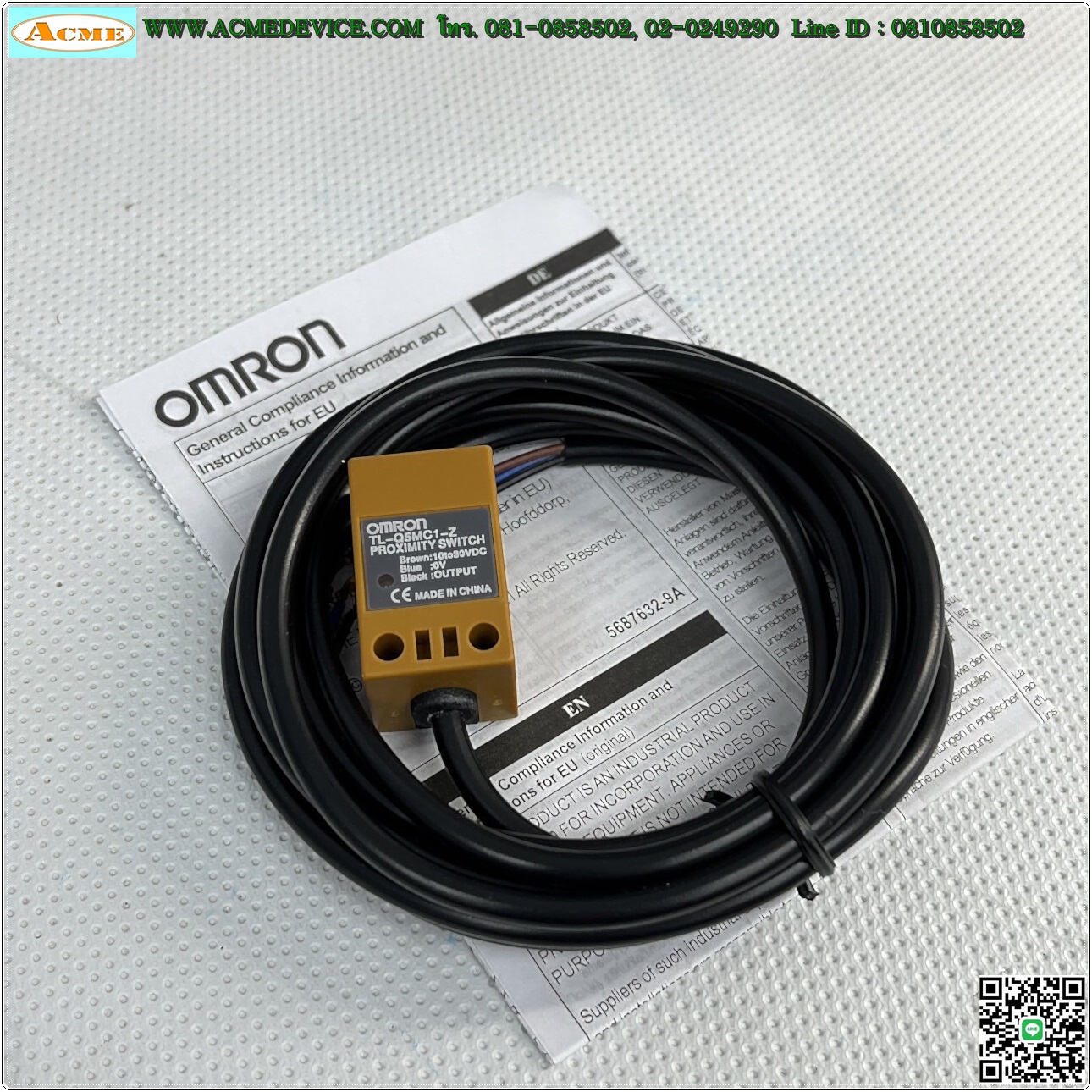Proximity Omron รุ่น TL-Q5MC1-Z, Front 17x17, ระยะ 5mm, 3Wire, NPN, NO, Inductive - แอคมี่ ดีไว ...