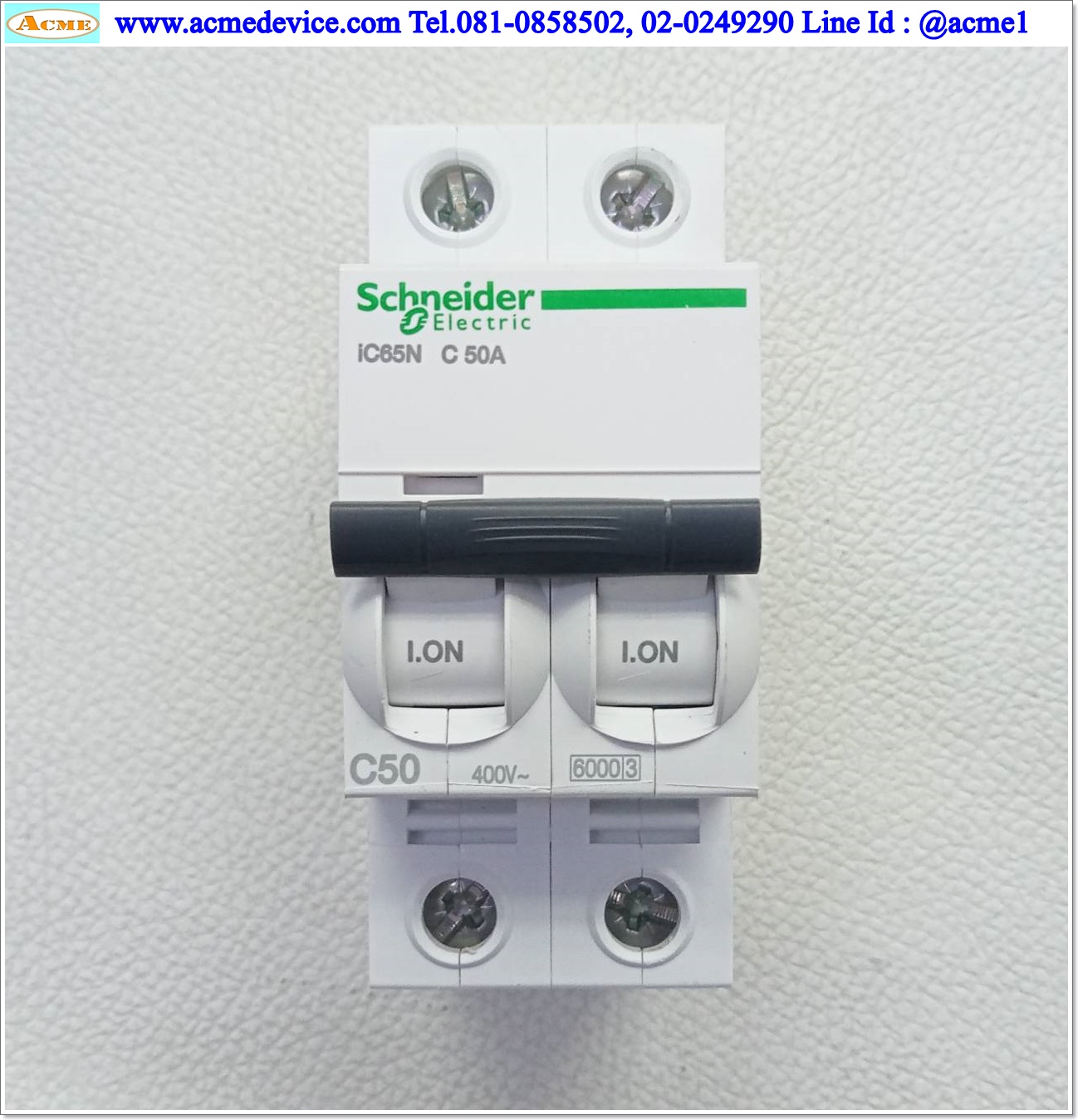 Breaker 2P Schneider รุ่น iC65N C 50A - แอคมี่ ดีไวซ์ มือสองราคาถูก,Inverter, PLC, Servo, DC ...