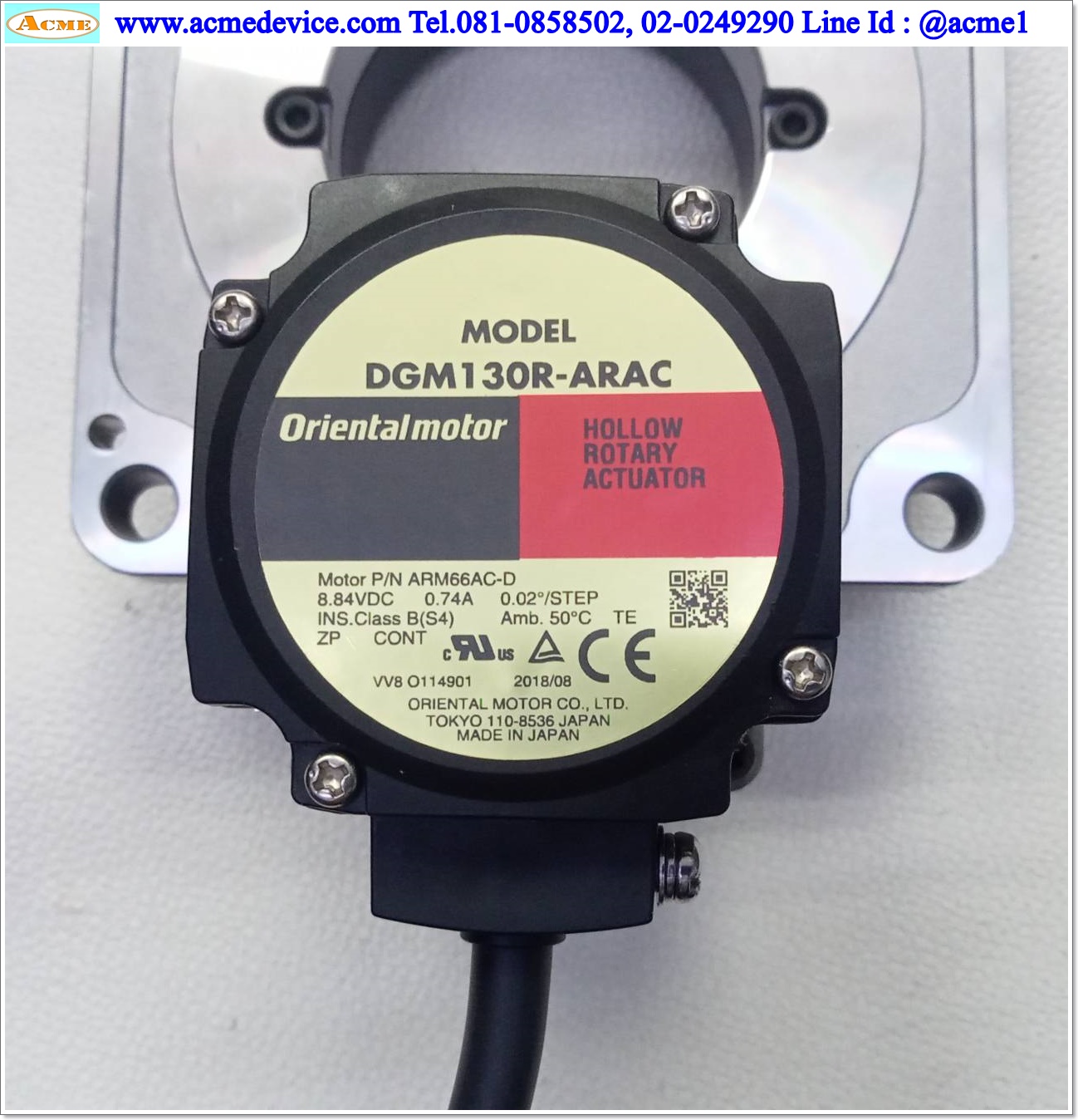 Closed Loop Stepper Oriental รุ่น ARD-C & Motor Rotary Hollow, DGM130R-ARAC, Ratio 18:1, 0.74A ...