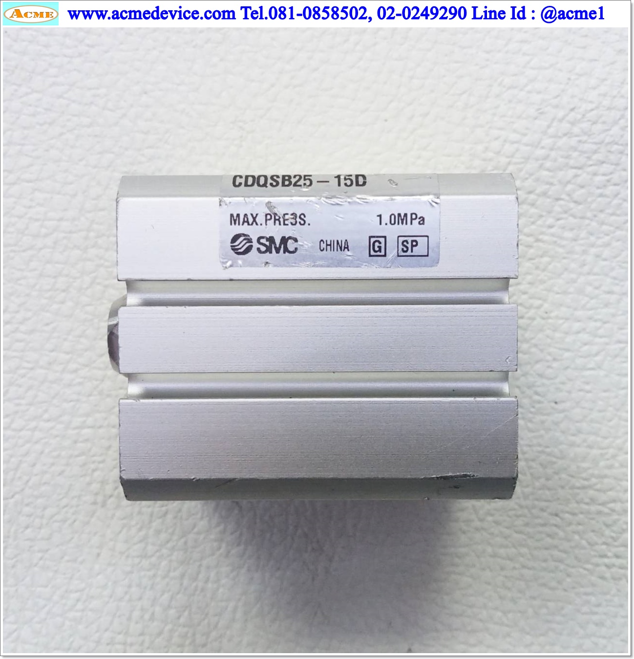 Air Cylinder SMC รุ่น CDQSB25-15D, Bore 25 mm., Stroke 15 mm. - แอคมี่ ดีไวซ์ มือสองราคาถูก ...