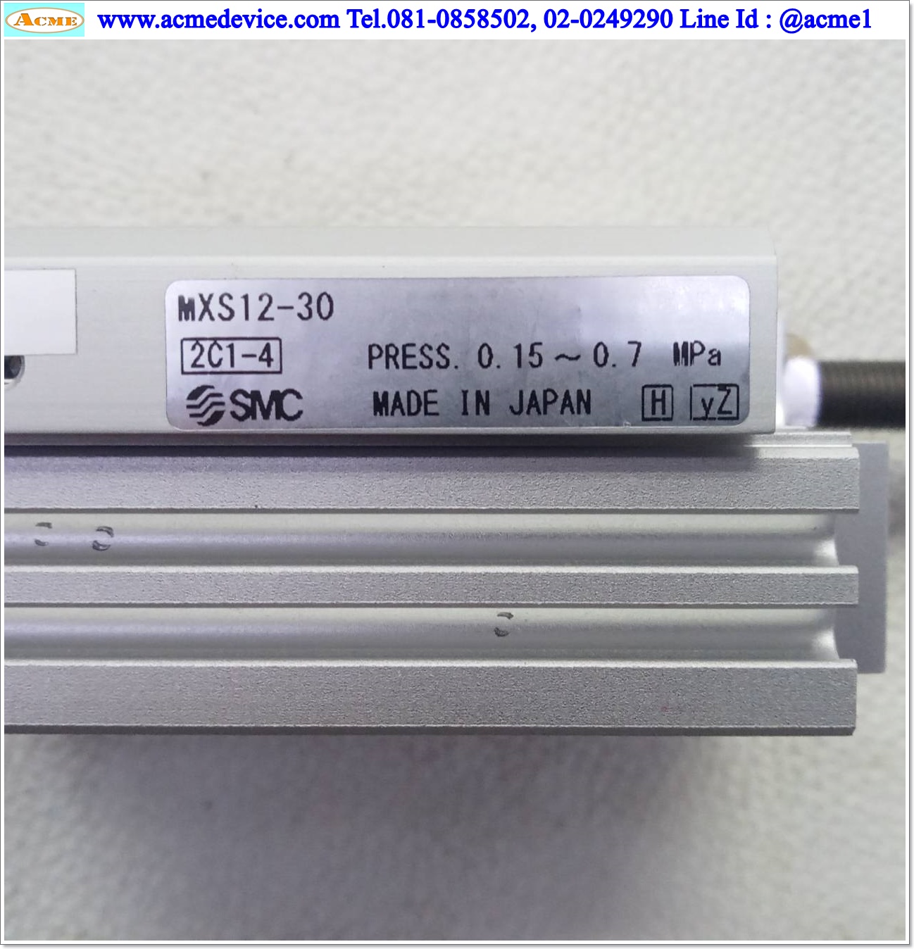 Air Cylinder SMC รุ่น MXS12-30, Bore 12 mm., Stroke 30 mm - แอคมี่ ดีไวซ์ มือสองราคาถูก,Inverter ...