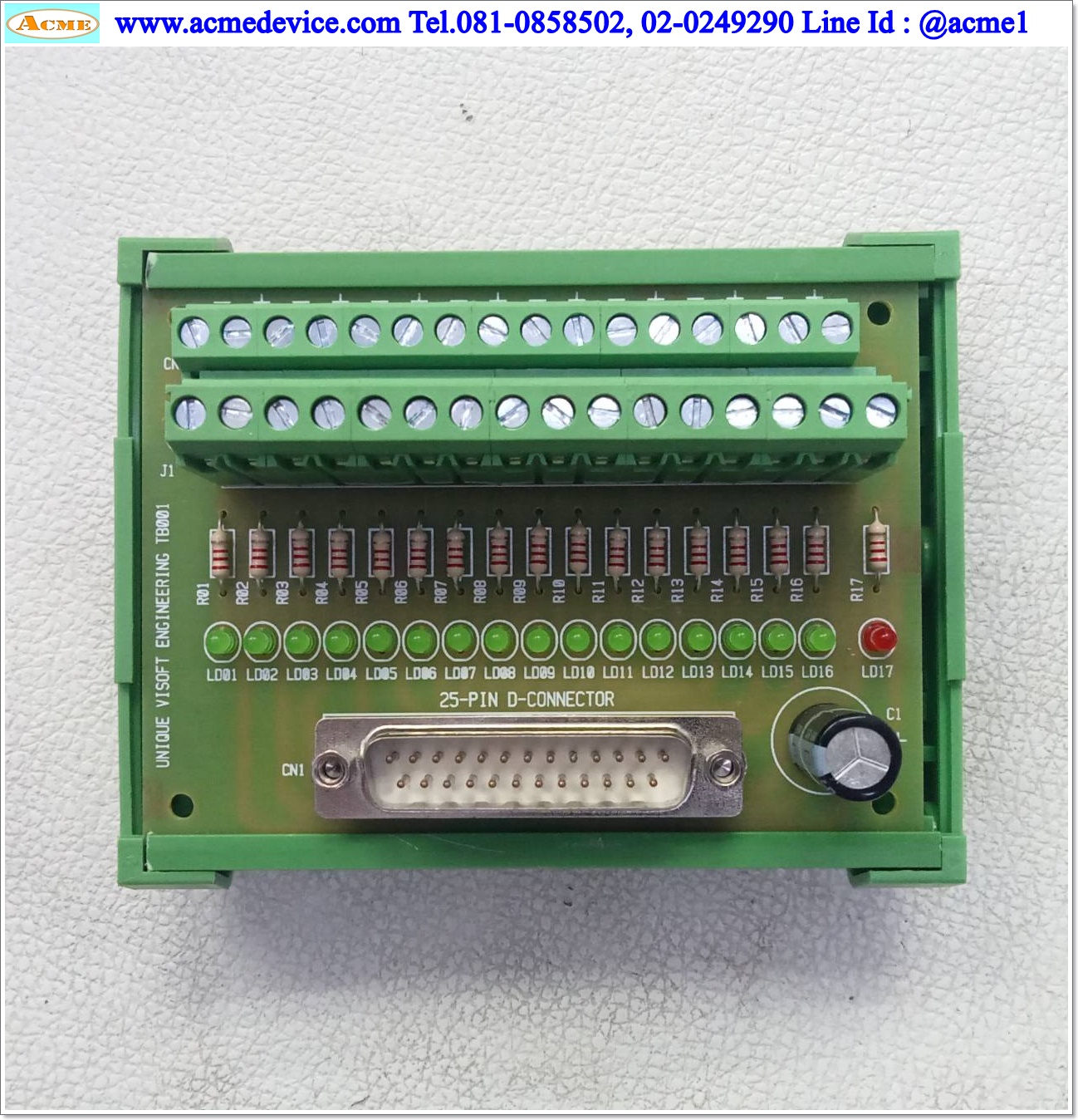 Terminal Block Unique Visoft รุ่น TB001, 25 pin - แอคมี่ ดีไวซ์ มือสอง ...