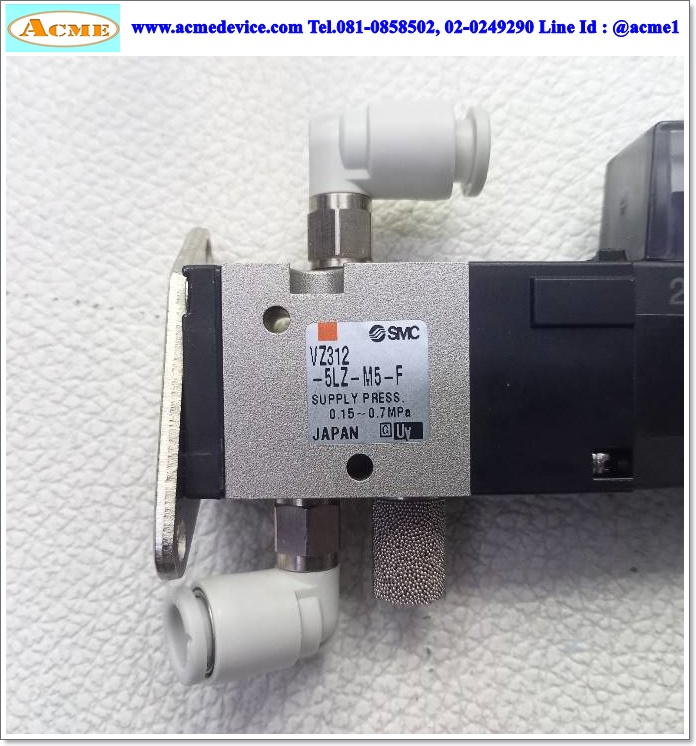 Solenoid Valve SMC รุ่น VZ312-5LZ-M5-F, 2-position, coil 24Vdc, 0.15 - 0.7MPa - แอคมี่ ดีไวซ์ ...