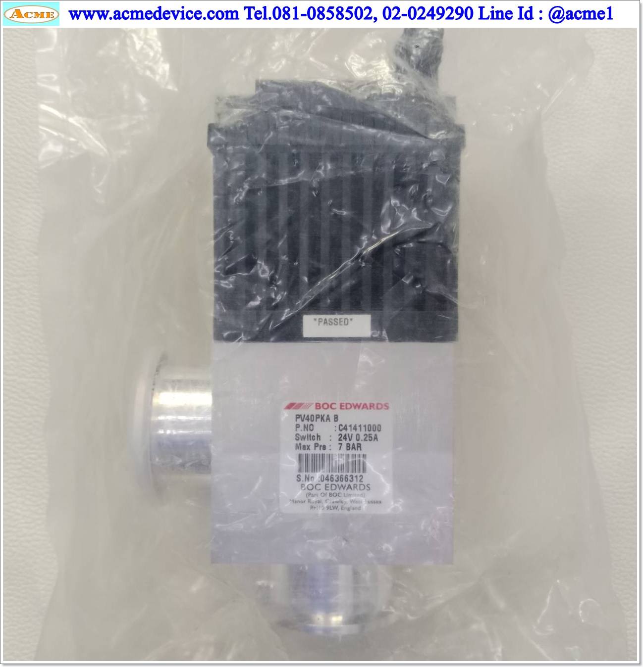 Angle Isolation Valve Edwards รุ่น PV40PKA - แอคมี่ ดีไวซ์ มือสองราคา ...