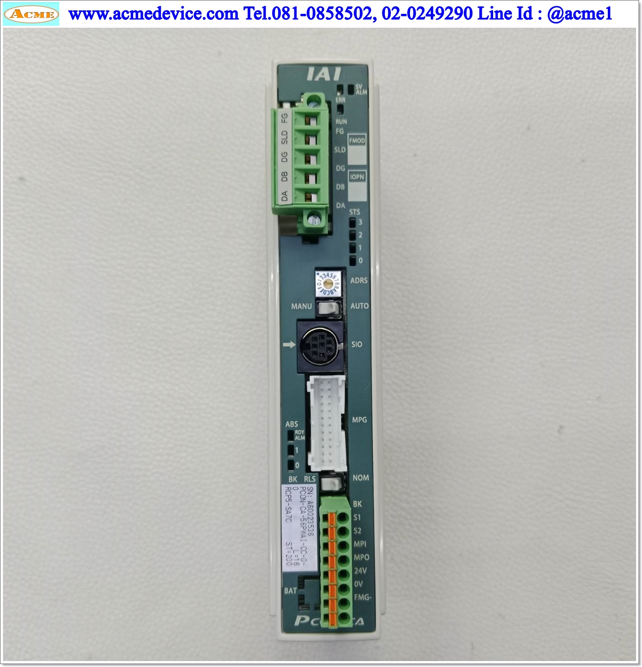 IAI Drive รุ่น PCON-CA-56PWAI-CC-0-0 - แอคมี่ ดีไวซ์ มือสองราคาถูก,Inverter, PLC, Servo, DC ...